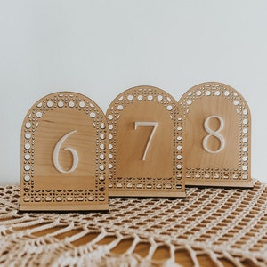 Boho Wedding Table Numbers, Arch Wood Table Numbers, Wood Table Numbers ...