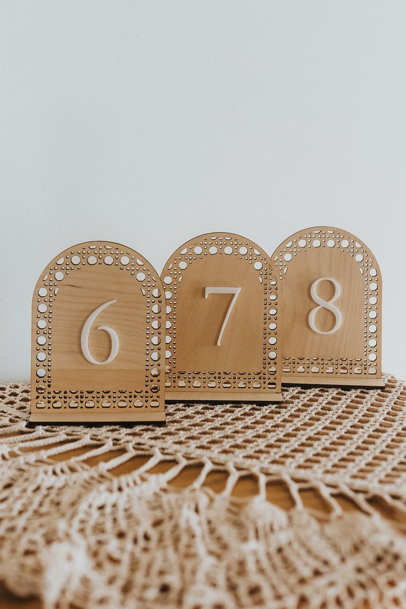 Boho Wedding Table Numbers Arch Wood Table Numbers Wood - Etsy