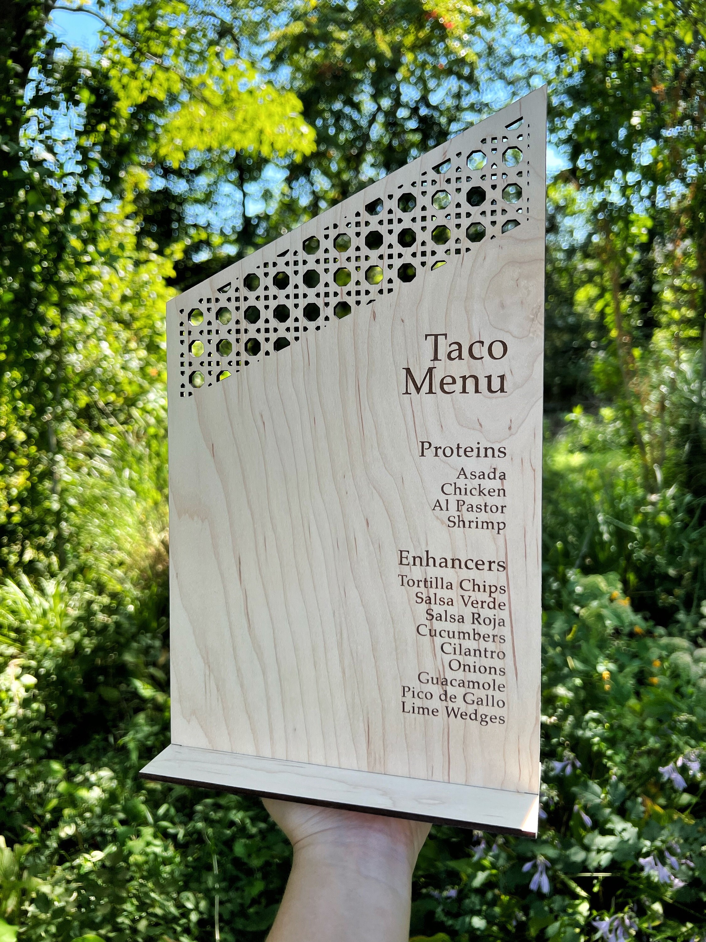 Boho Menu Sign Wood Rattan Menu Sign Wedding Dinner Menu - Etsy