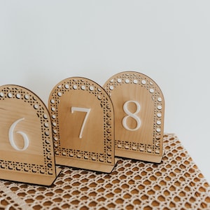 Boho Wedding Table Numbers, Arch Wood Table Numbers, Wood Table Numbers ...
