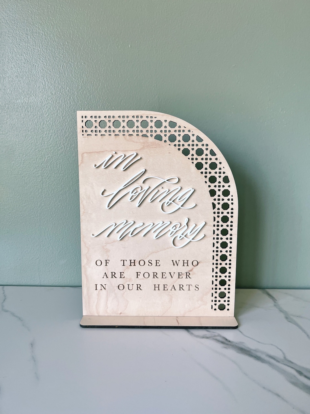 Boho in Loving Memory Sign, Wood in Momory of Sign, Memorial Sign ...