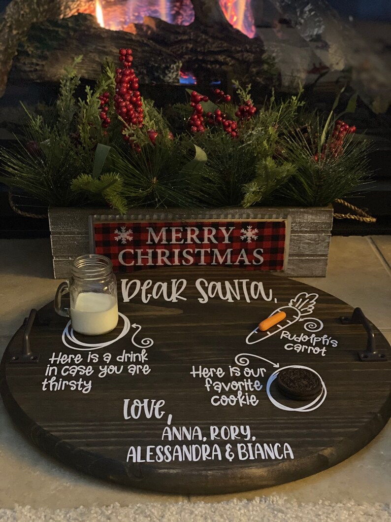 Santa Tray 18 Inch Round - Etsy
