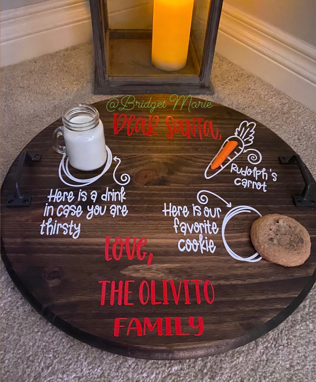 Santa Tray 18 Inch Round - Etsy