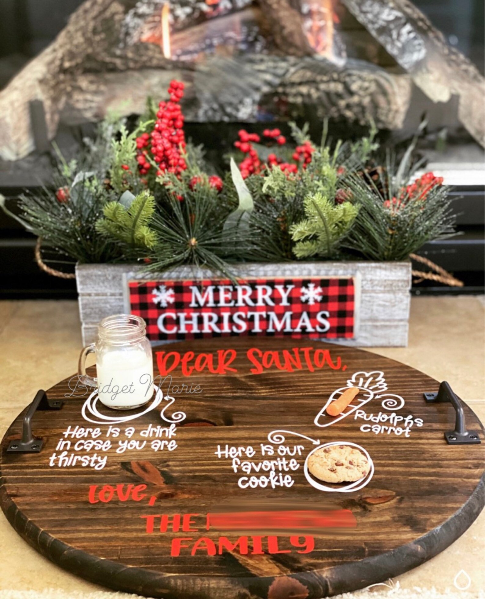 Santa Tray 18 Inch Round - Etsy