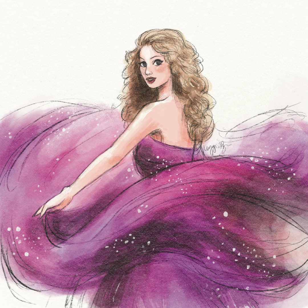 Speak Now Taylor's Version Taylor Swift Album Cover Cute Illustration ...