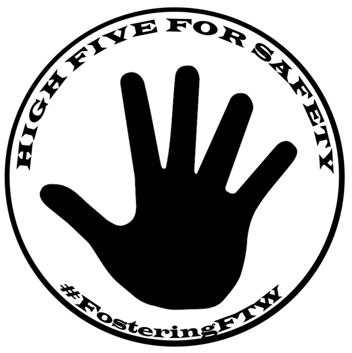 High Five for Safety Place Hand Here Sticker For Your Car | Etsy