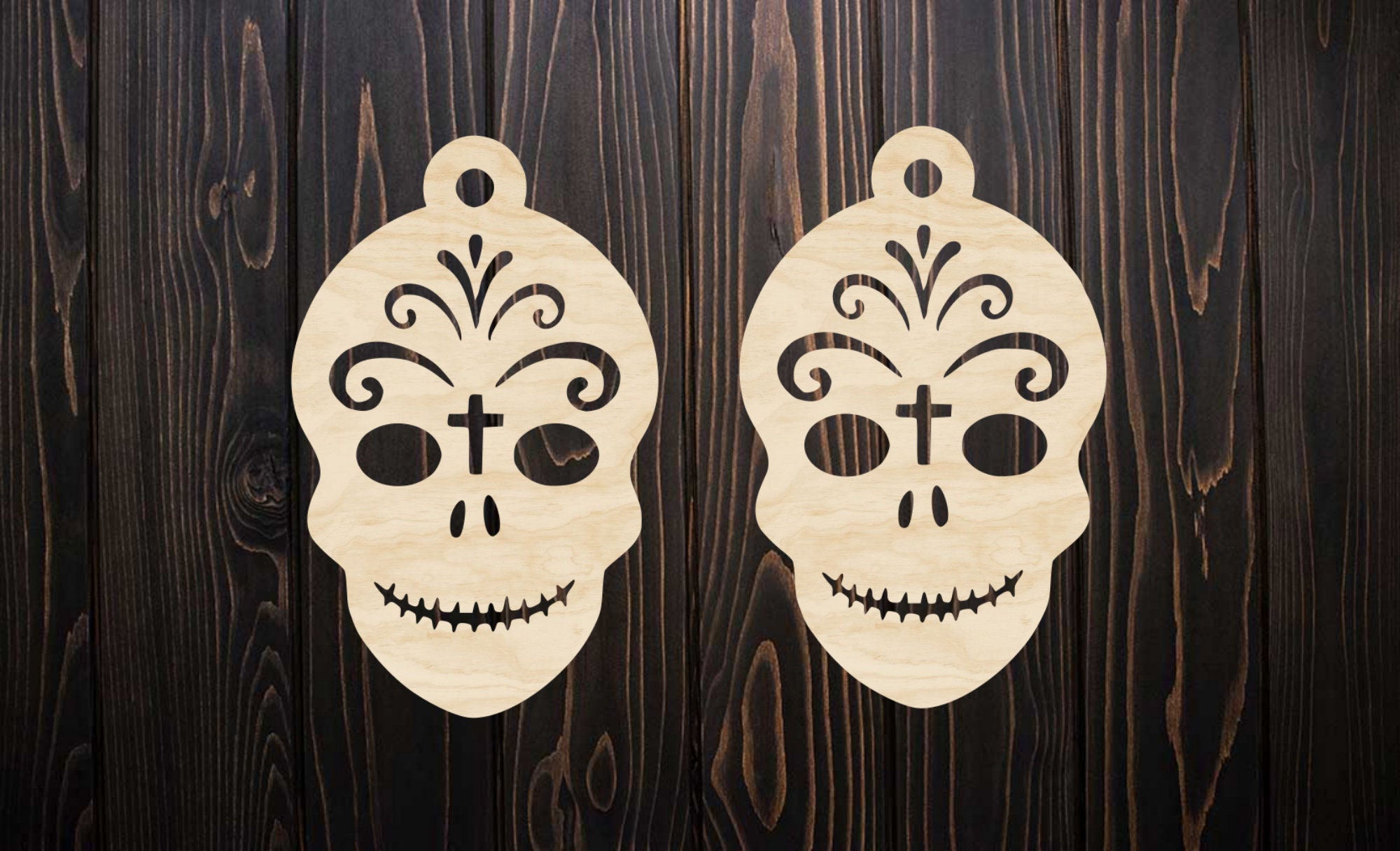 Sugar Skulls Bulk Unfinished Laser Cut Wood Cutouts for | Etsy