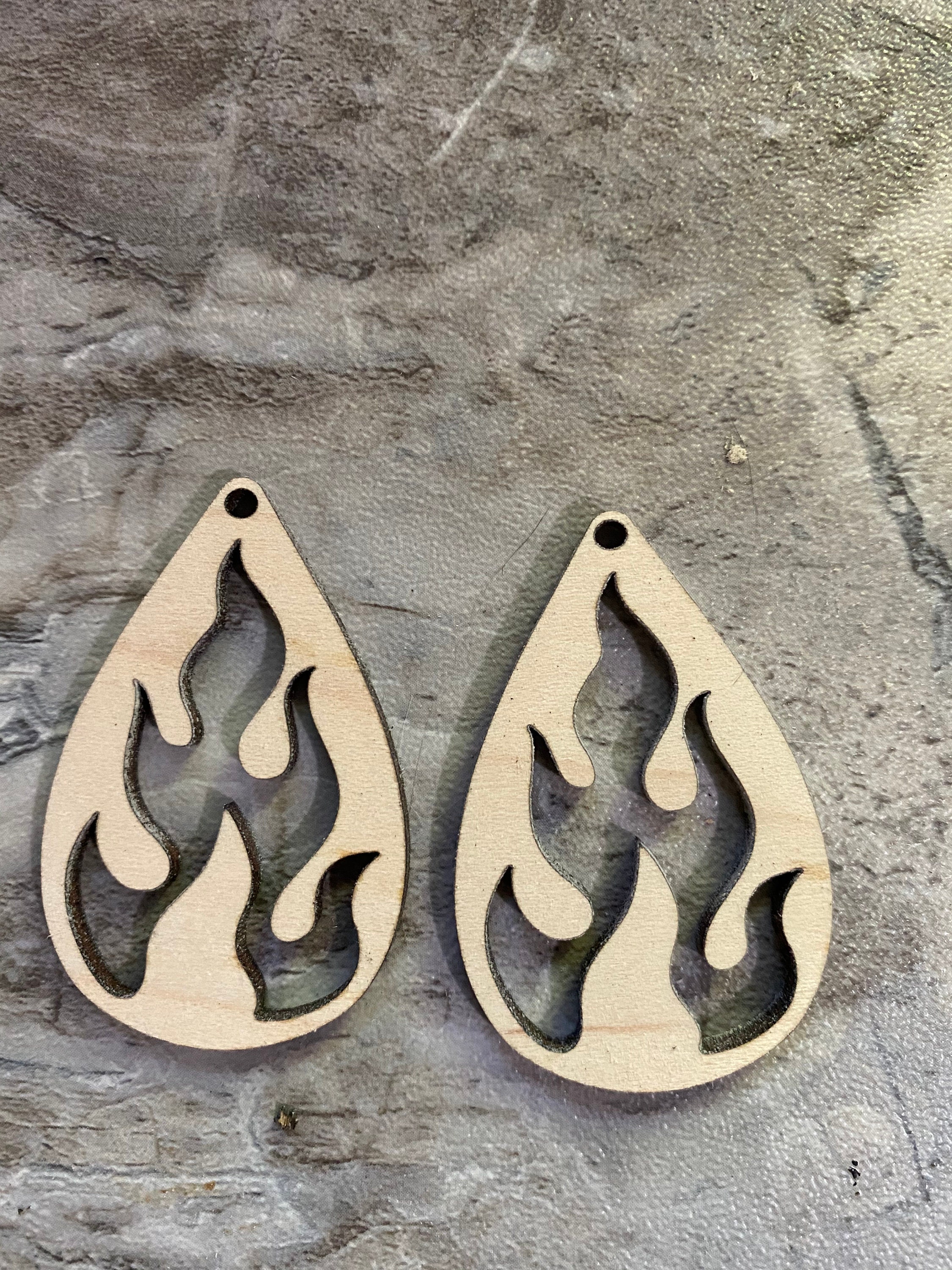 Fire/flames bulk unfinished laser cut wood cutouts for | Etsy