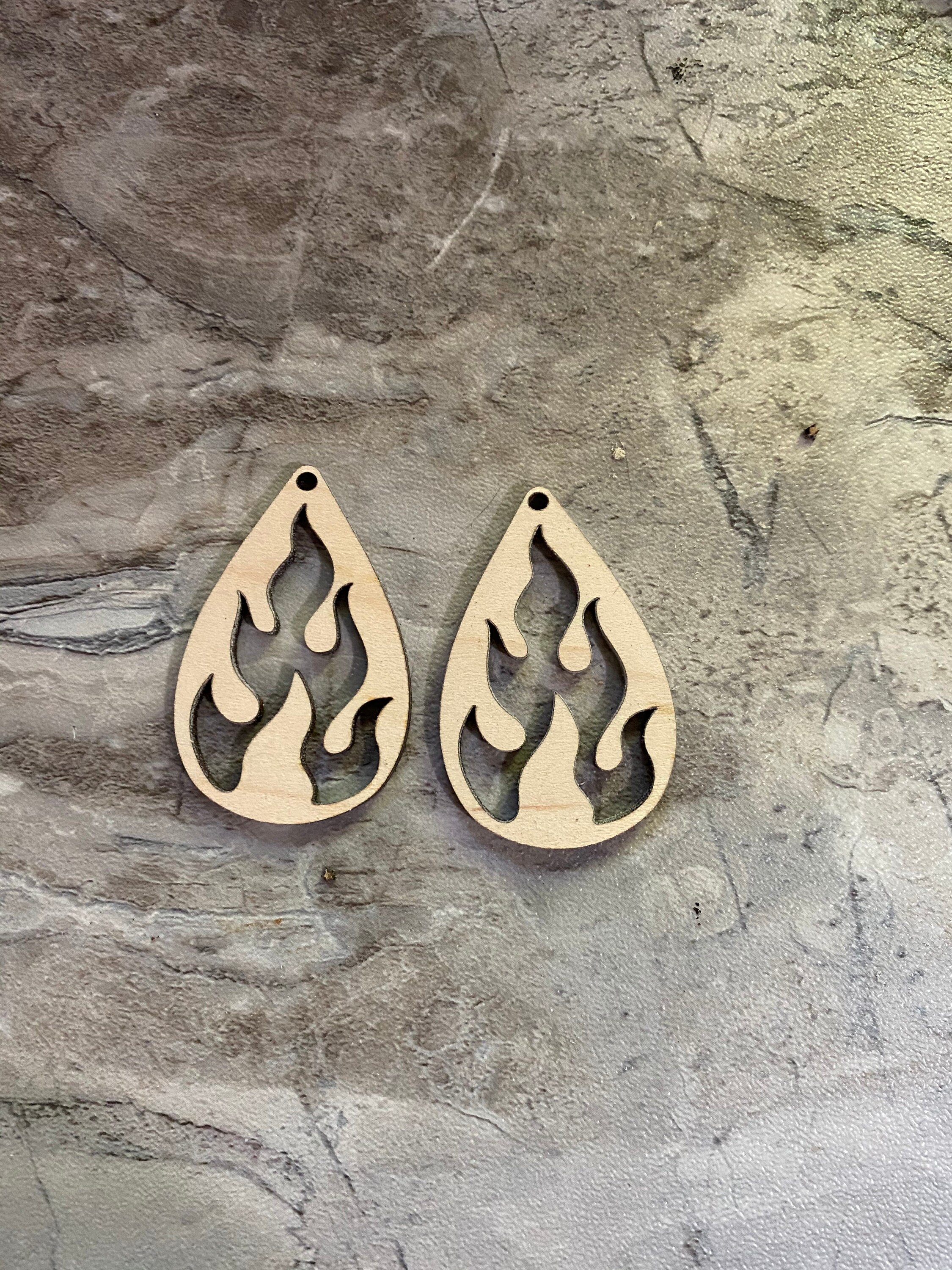 Fire/flames bulk unfinished laser cut wood cutouts for | Etsy