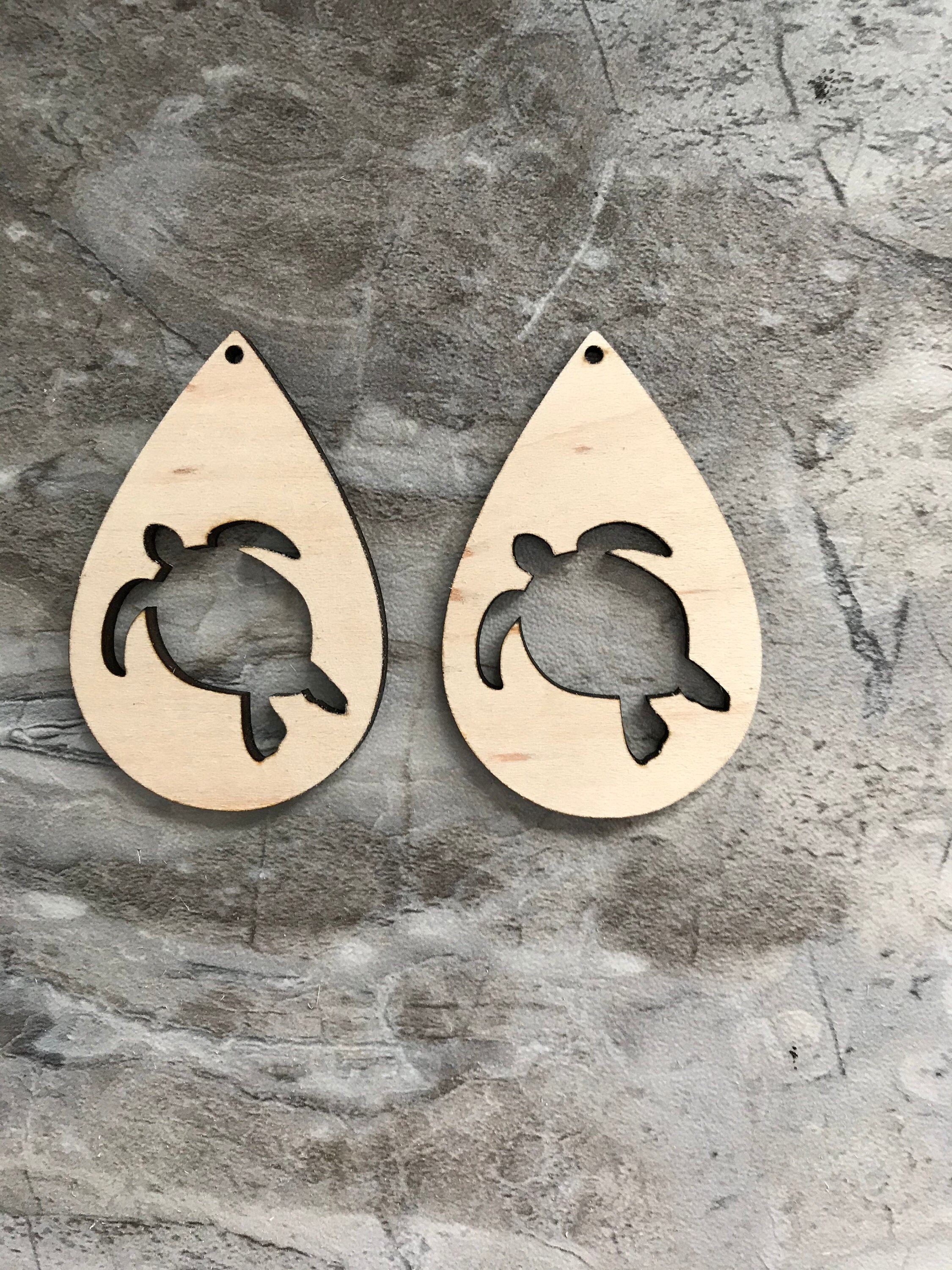Sea Turtle Teardrop Cutouts Wood Blanks Various Sizes Bulk - Etsy