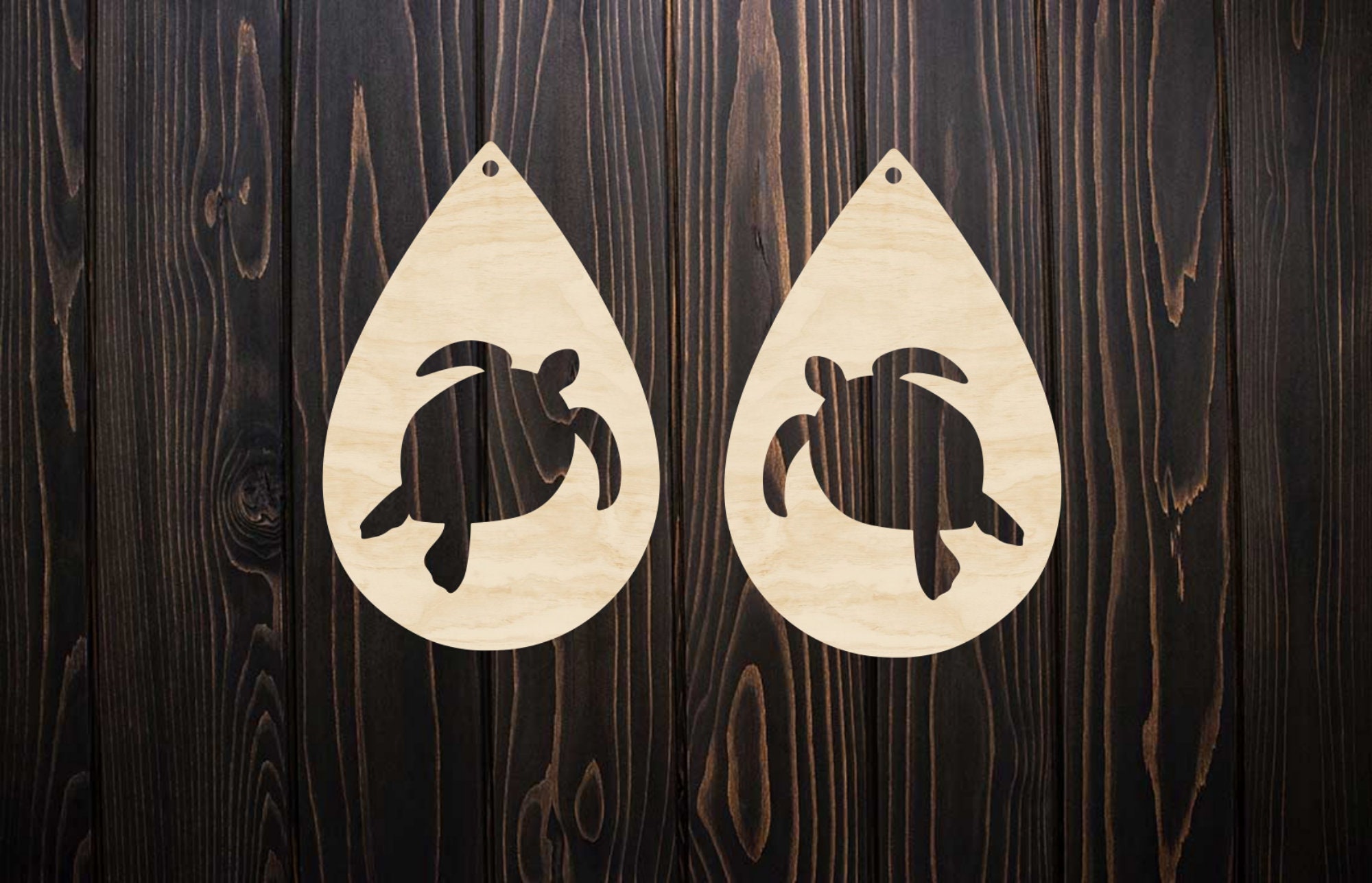 Sea Turtle Teardrop Cutouts Wood Blanks Various Sizes Bulk - Etsy