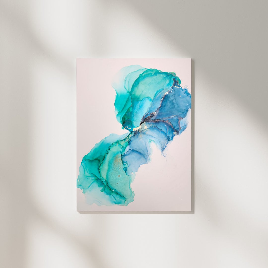 Blue and Green Geode Wisp: Natural Art - Marble Art - Abstract Art ...