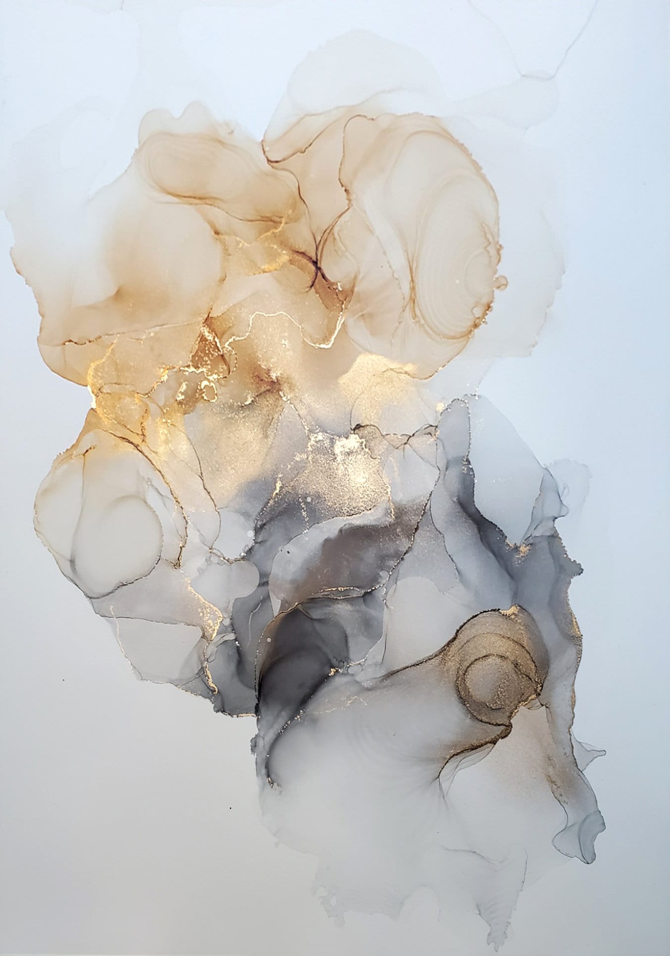 Earth Tones Alcohol Ink Abstract Art - Downloadable - Printable - Fluid ...