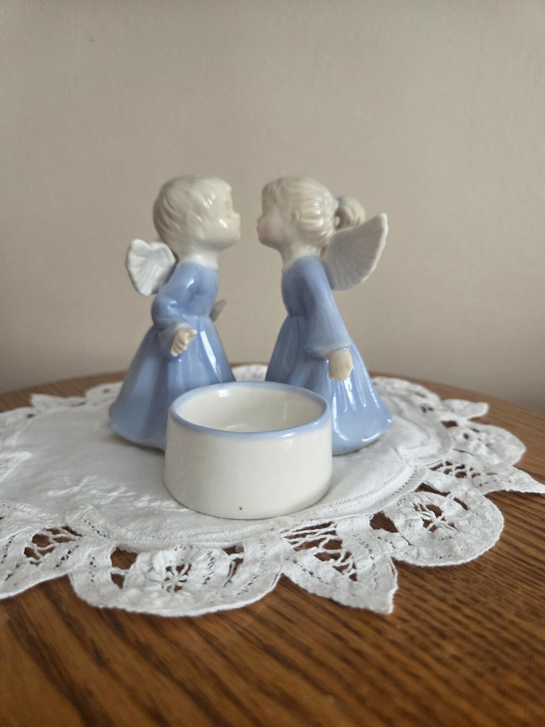 Lefton Kissing Angels Tealight Candle Holder - Etsy