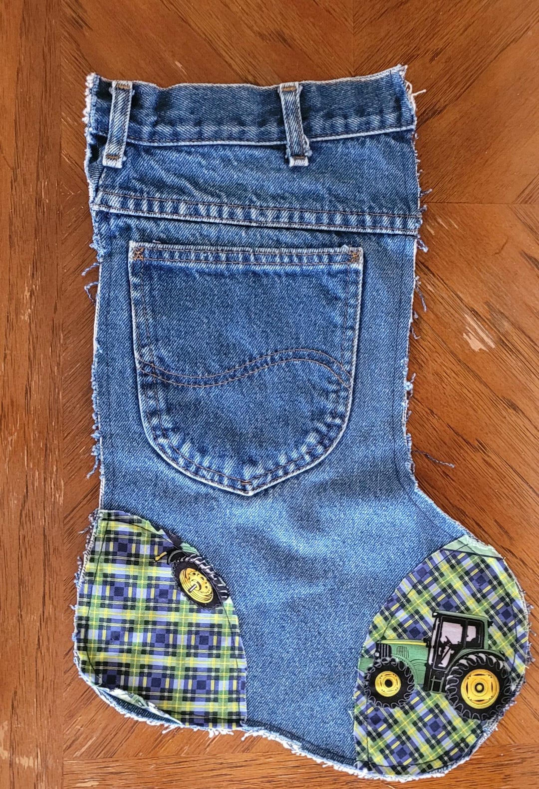 John Deere Denim Stocking - Etsy