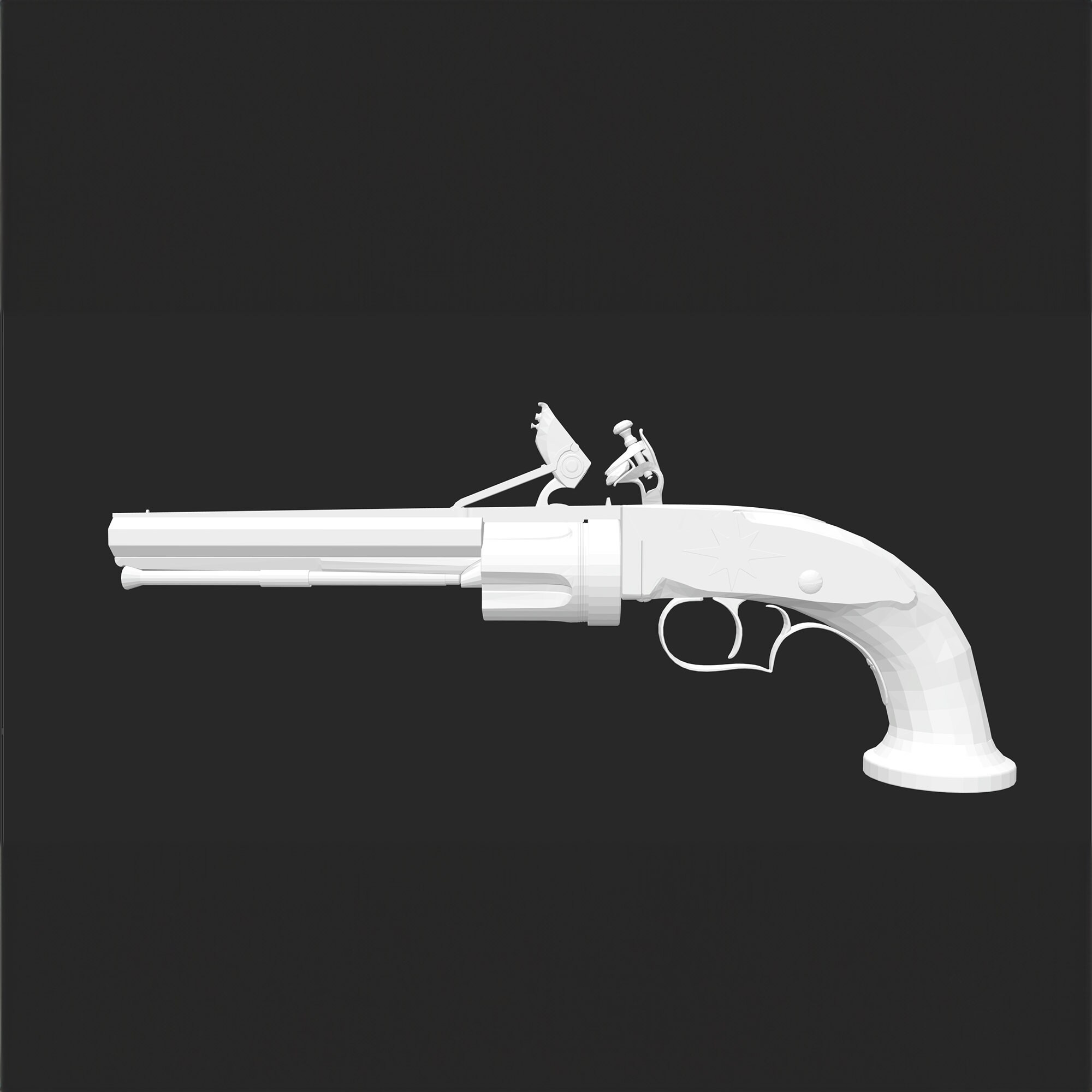 Customizable Collier Flintlock Revolver Prop 3D Print - Etsy