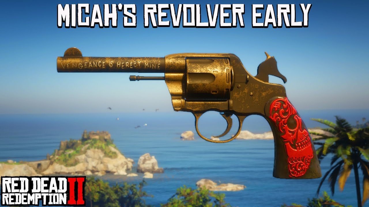 RDR2 Micah's Revolver 3D Printed Replica With Custom Red - Etsy Canada