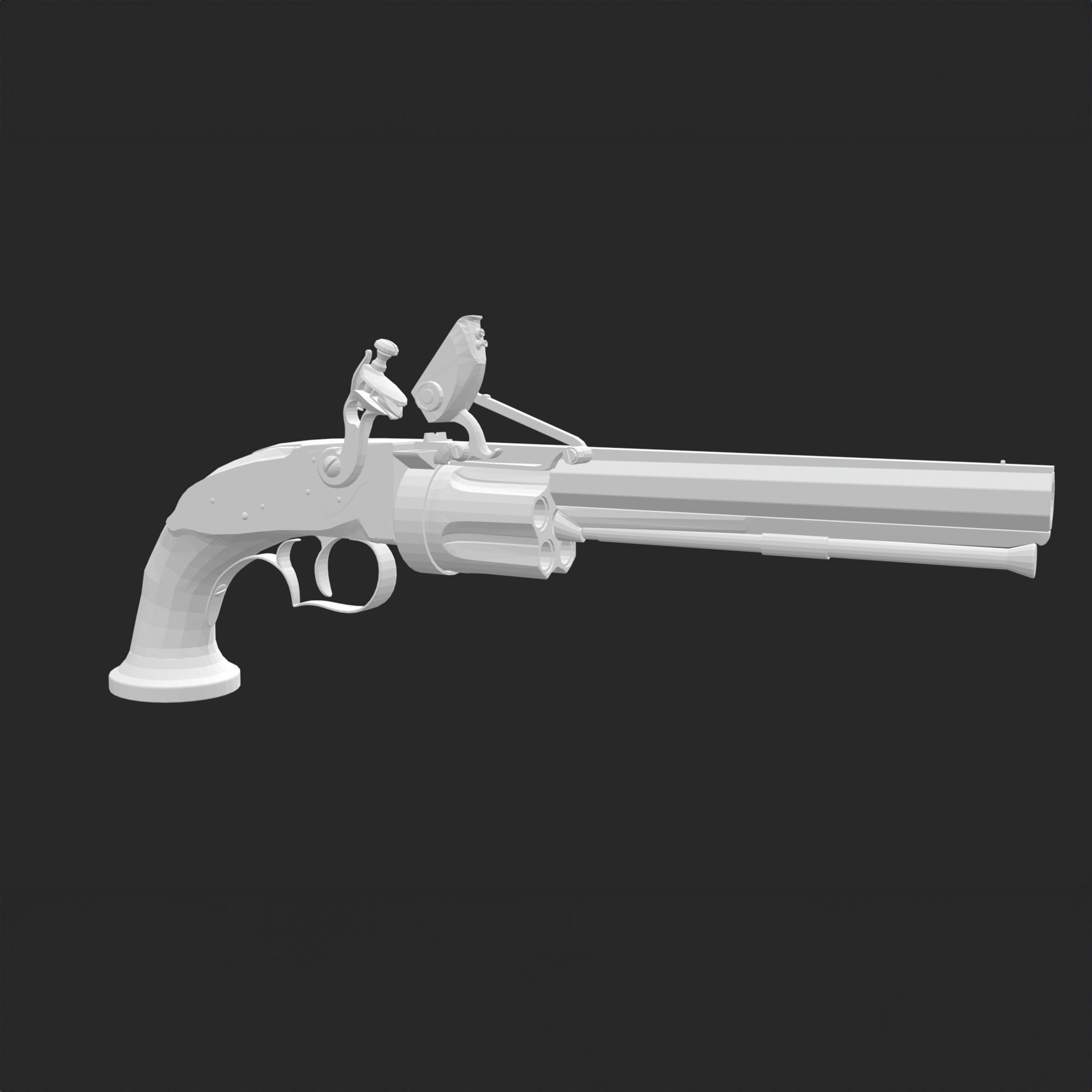 Customizable Collier Flintlock Revolver Prop 3D Print - Etsy