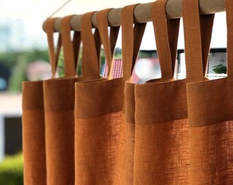 Rust Brown Curtains | Etsy