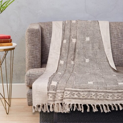 Bohemian Handmade Throw Hand Loomed Mud Cloth Blanket Ethnic - Etsy