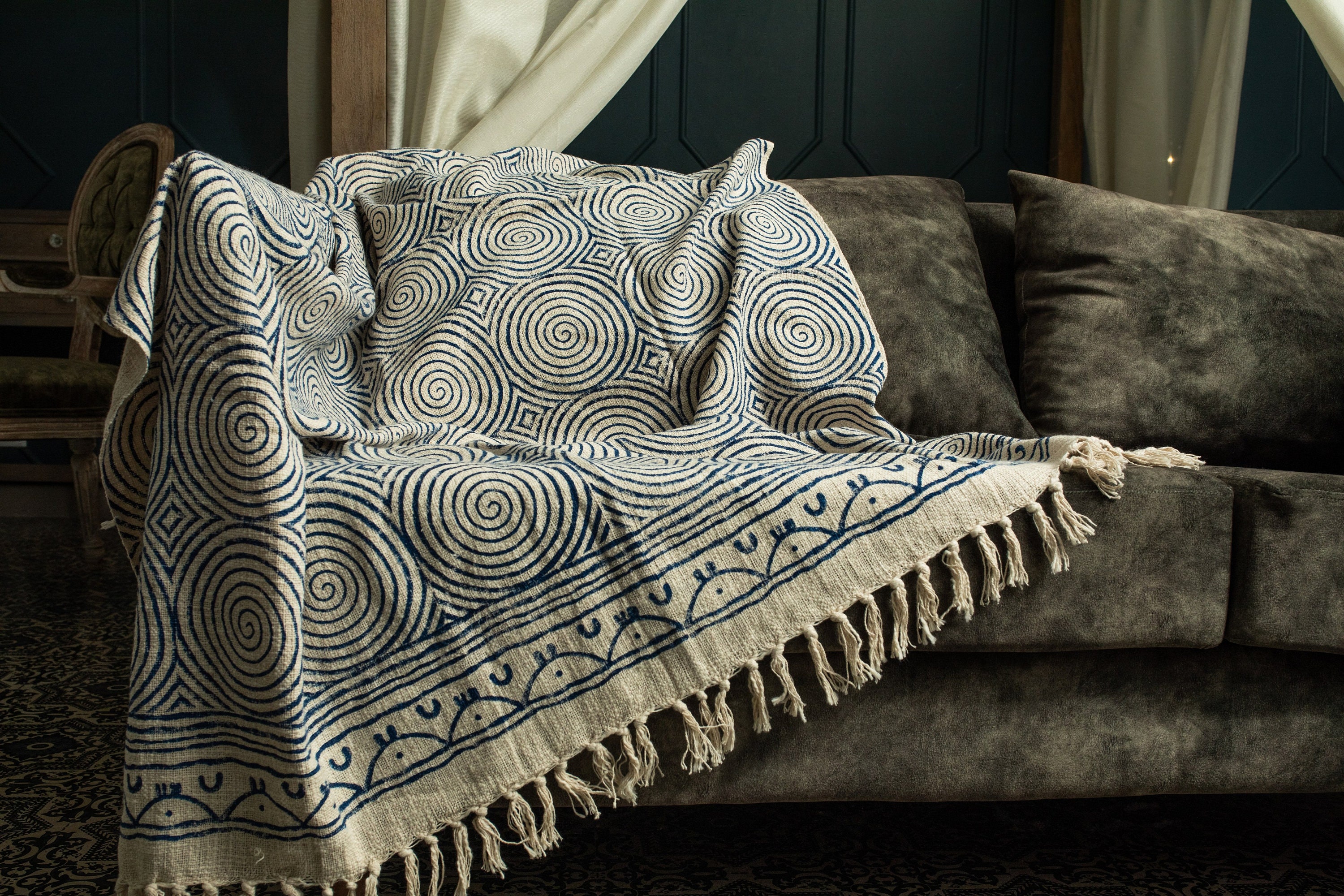 70x50 Handloomed Tussle Throw Blanket Boho Bedding Hippie Warm - Etsy