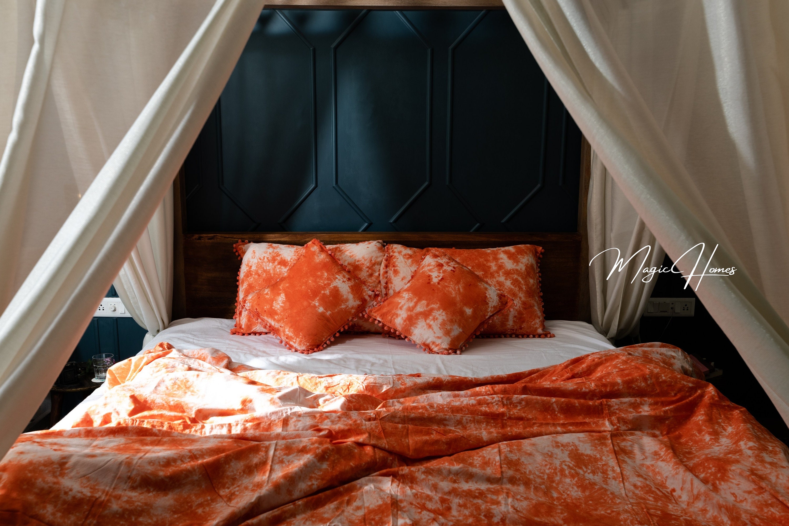 Orange Bedding Set Cozy Comforter/Duvet/Blanket/Rajai/Quilt | Etsy