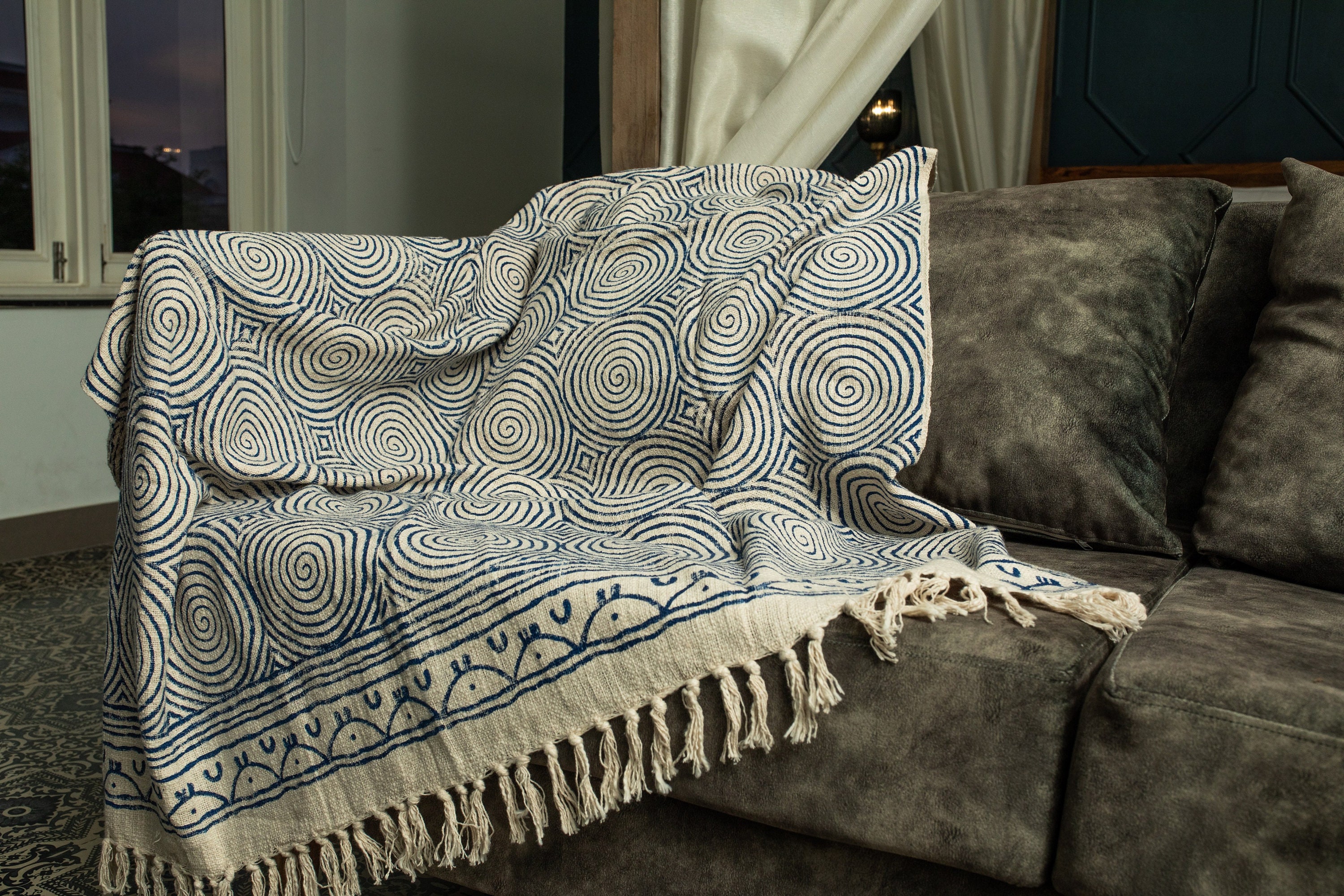 70x50 Handloomed Tussle Throw Blanket Boho Bedding Hippie Warm - Etsy