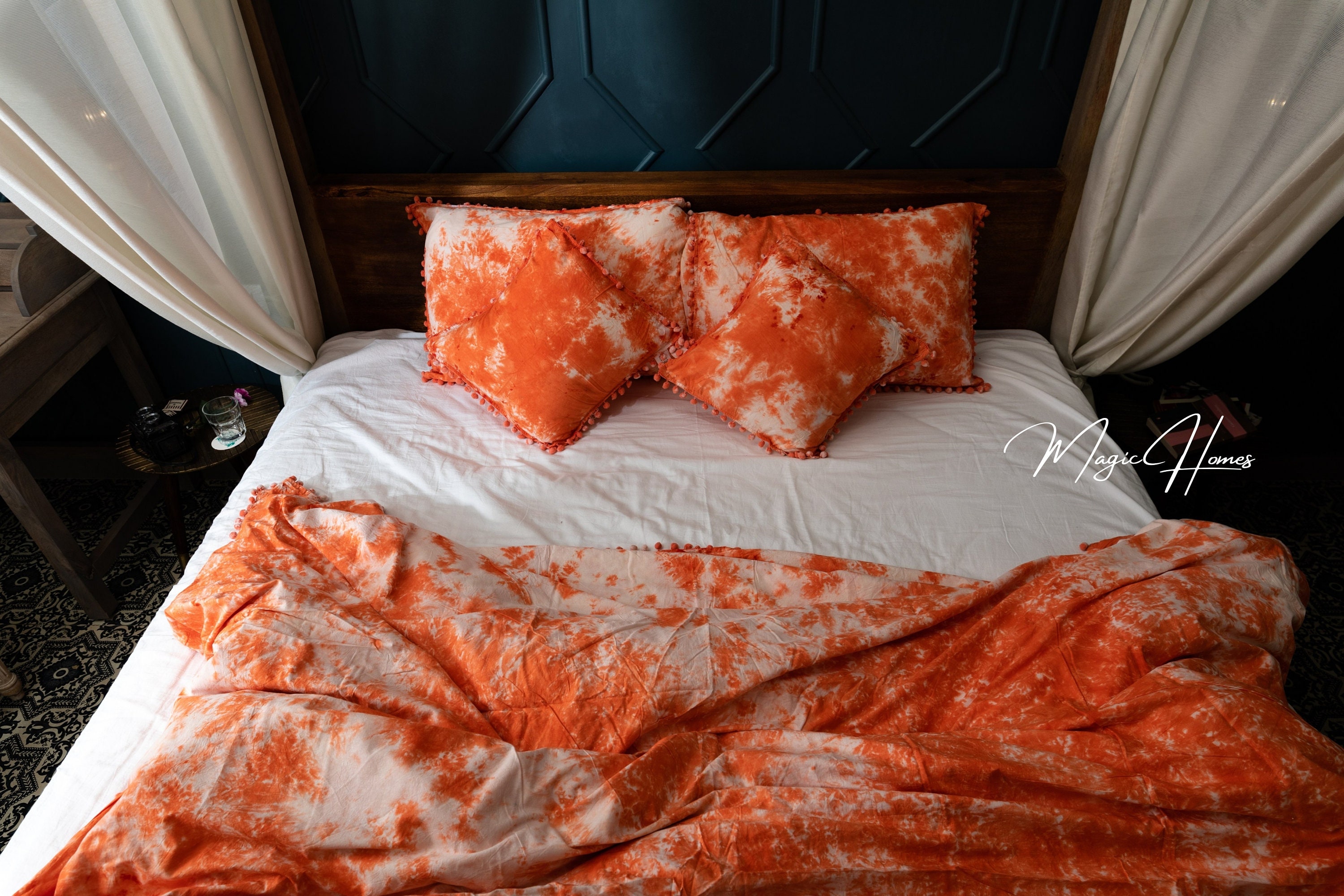 Orange Bedding Set Cozy Comforter/Duvet/Blanket/Rajai/Quilt | Etsy