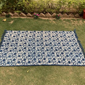 Indian Rug / Living Room Rug / Rug / Blue Rug / Floor Rug / Area Rug ...