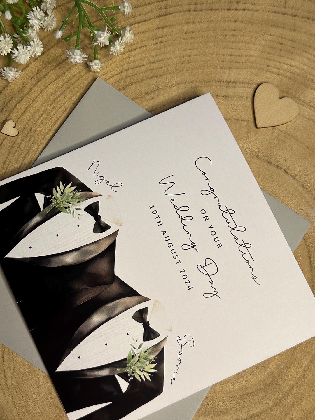 Personalised Wedding Card, Mr and Mr, Men's Wedding Suits ...