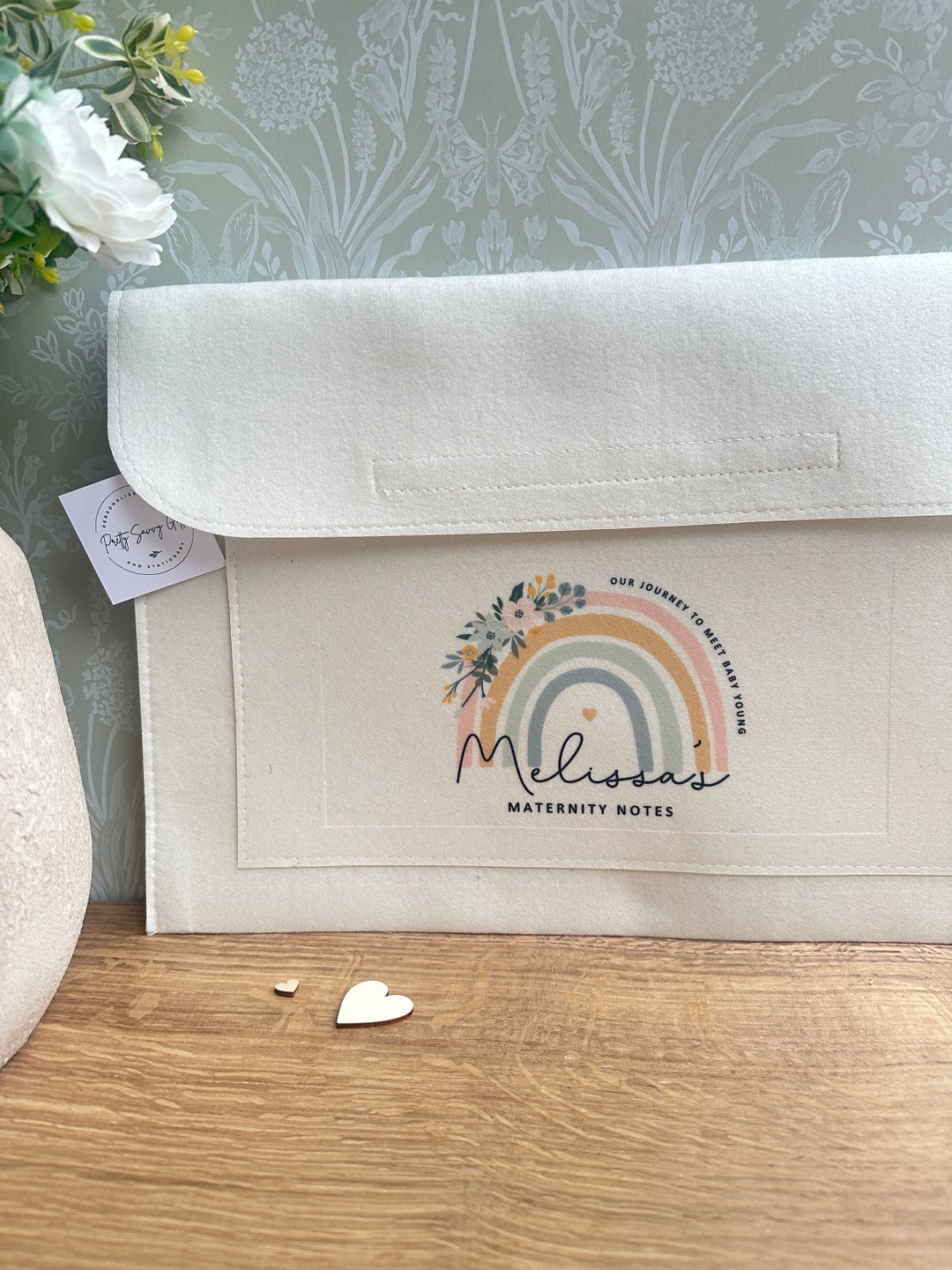 Personalised Pregnancy Notes Folder, Rainbow Maternity Notes, Welsh or ...