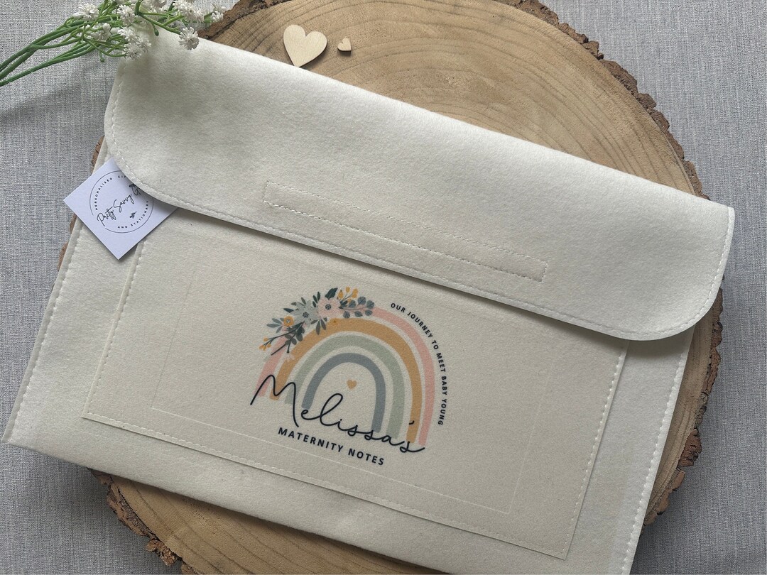 Personalised Pregnancy Notes Folder, Rainbow Maternity Notes, Welsh or ...