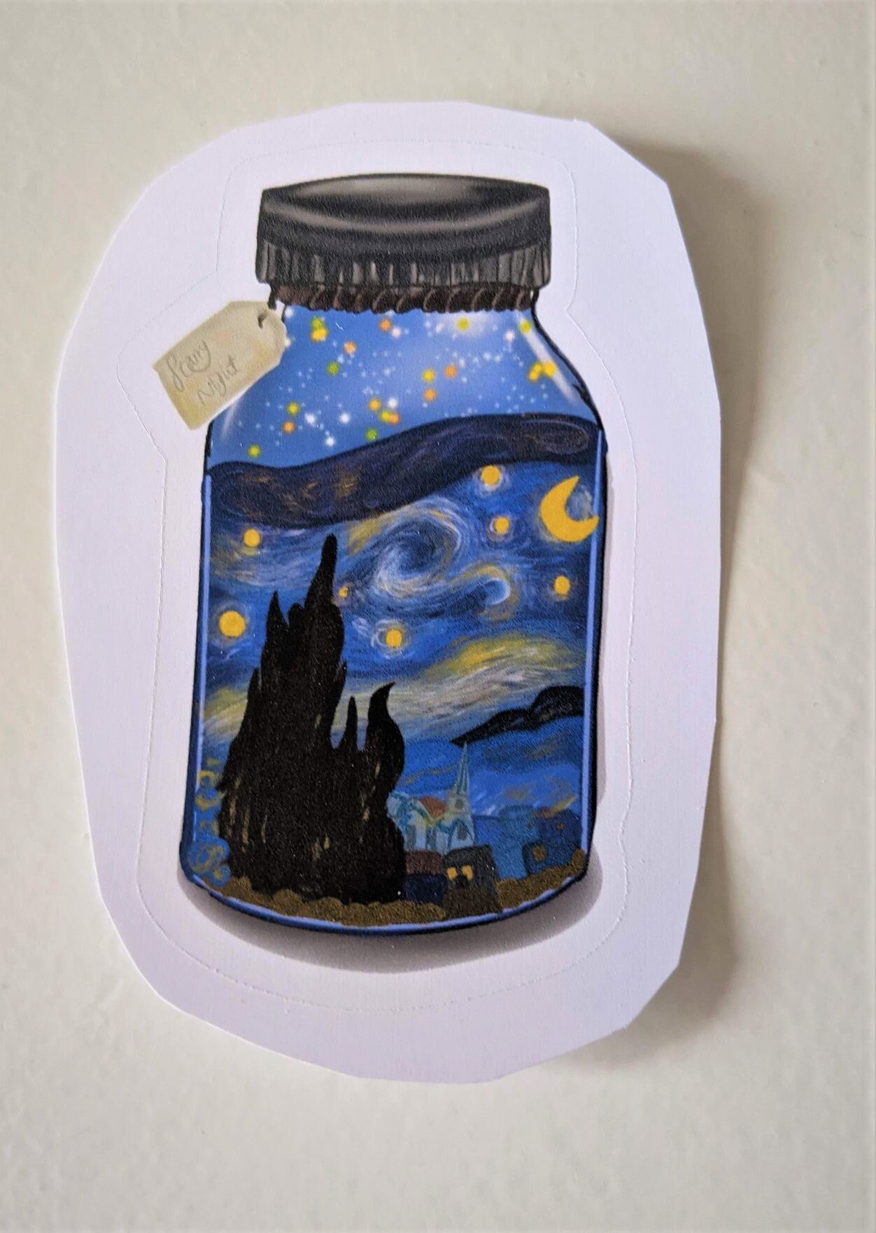 Starry Night Vinyl Sticker // Dream Jar // Laptop Decal // Van | Etsy