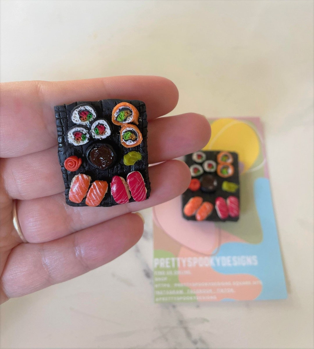 Polymer Clay Sushi Magnet: Miniature Food Fridge Decor - Etsy