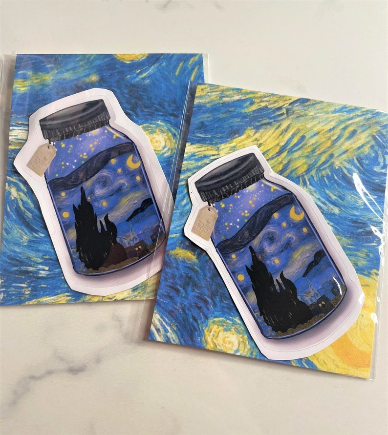 Starry Night Vinyl Sticker // Dream Jar // Laptop Decal // Van | Etsy