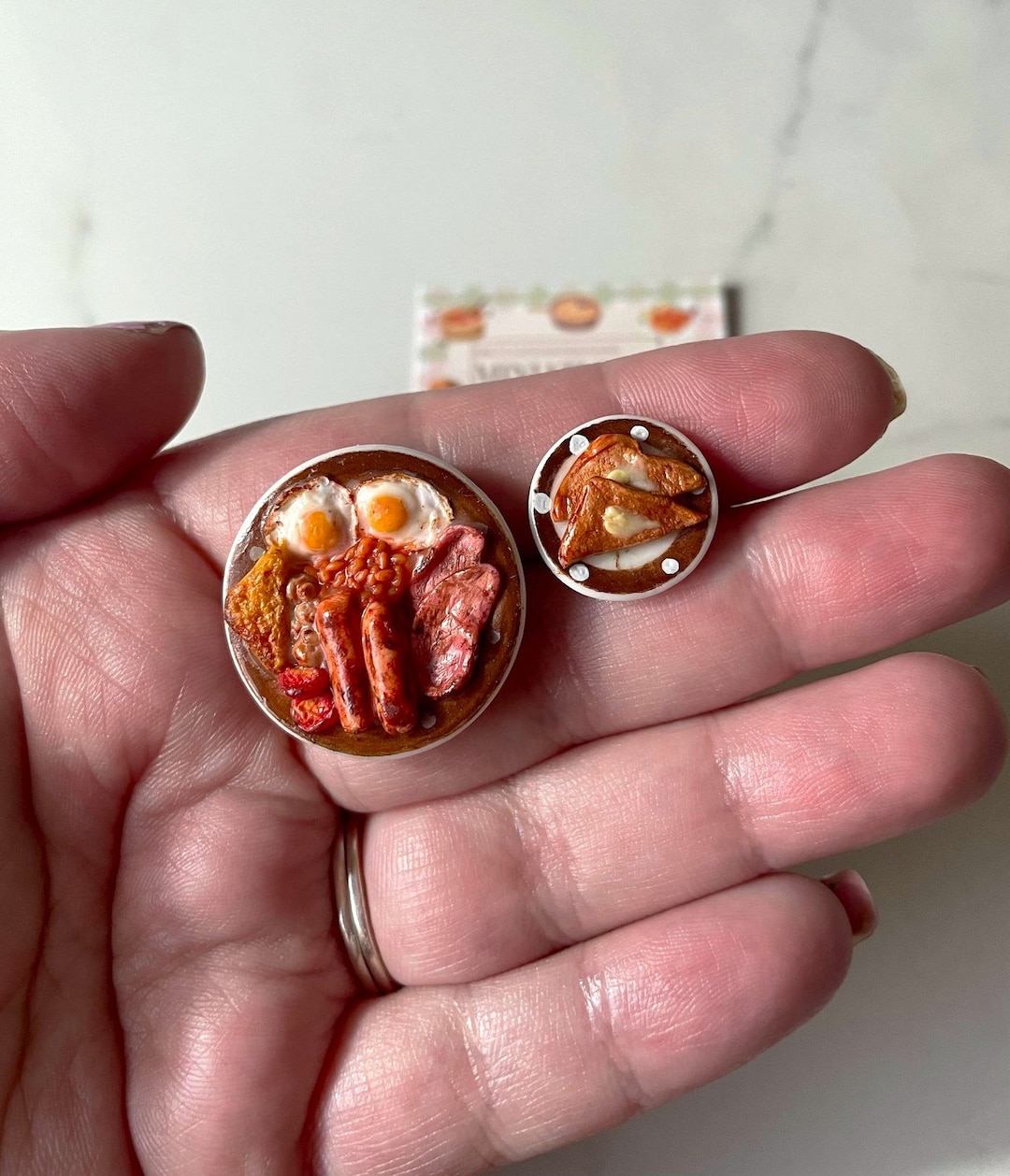 Miniature Clay Breakfast Set: 1/12 Scale Dollhouse Food - Etsy