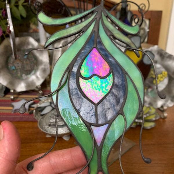 Glass Feather - Etsy