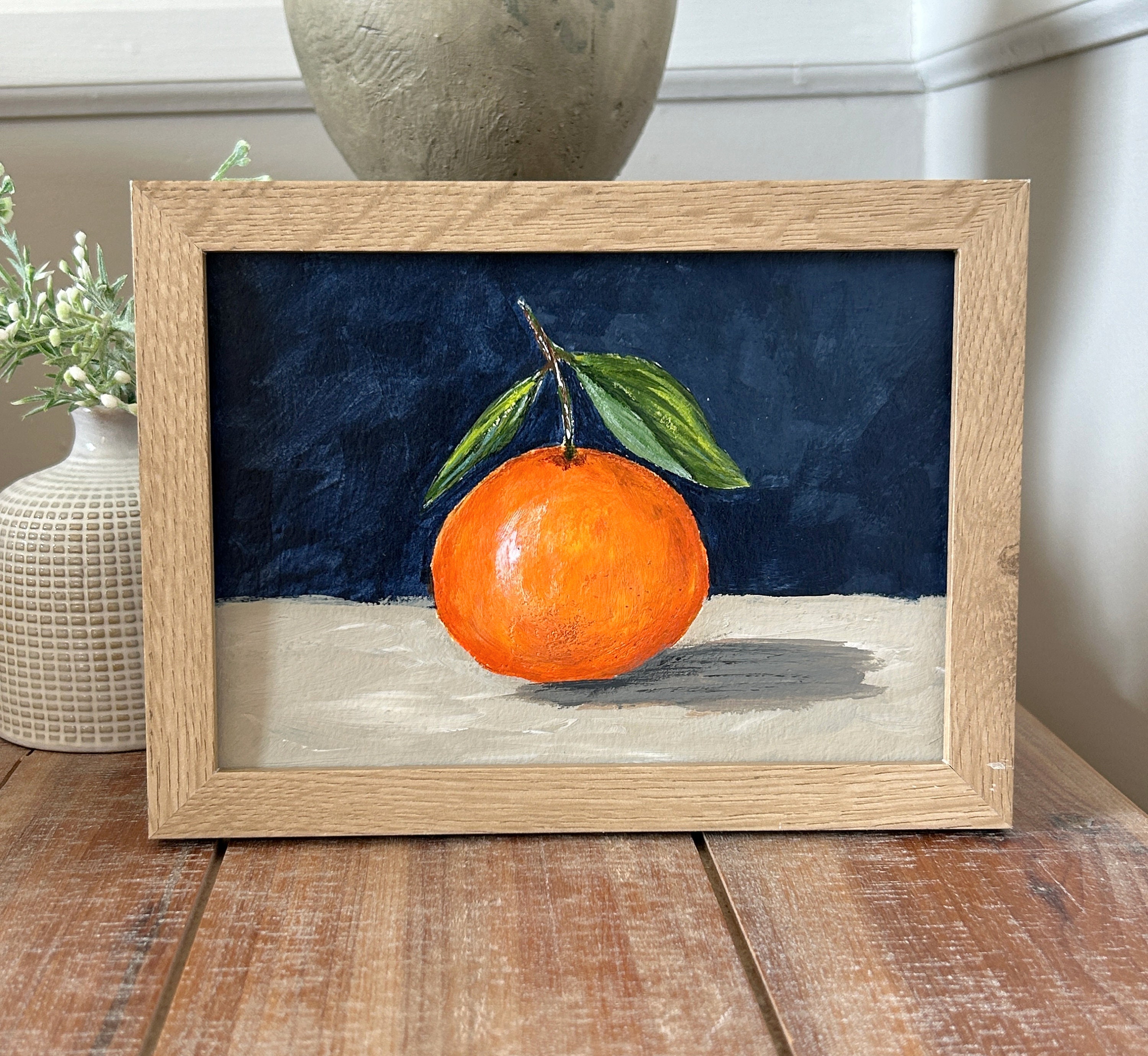 Original Clementine Painting 5 X 7 Kitchen Art Acrylic on Paper ...