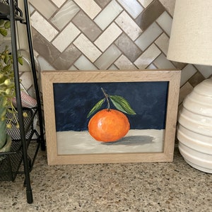 Original Clementine Painting 5 X 7 Kitchen Art Acrylic on Paper ...