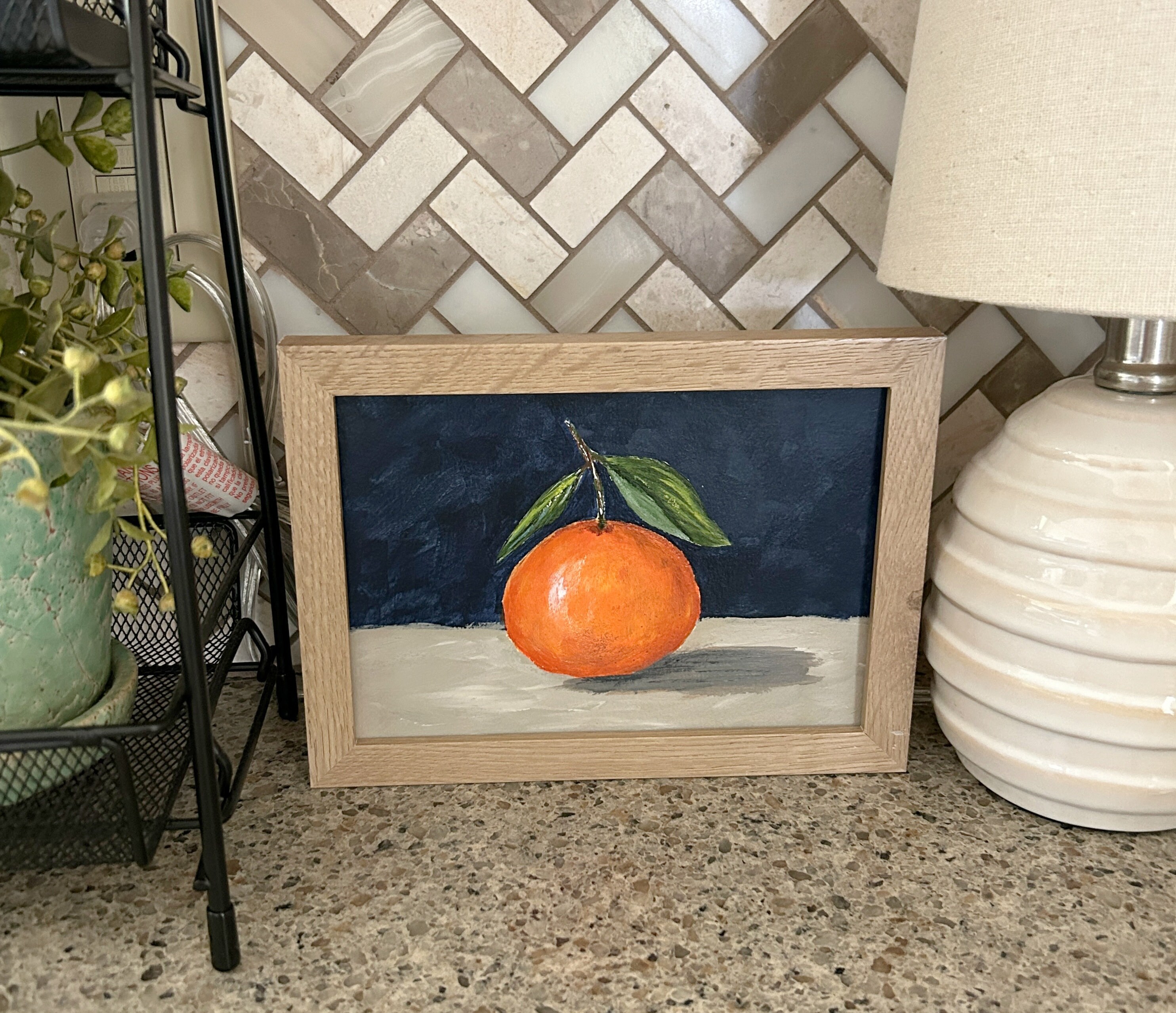 Original Clementine Painting 5 X 7 Kitchen Art Acrylic on Paper ...