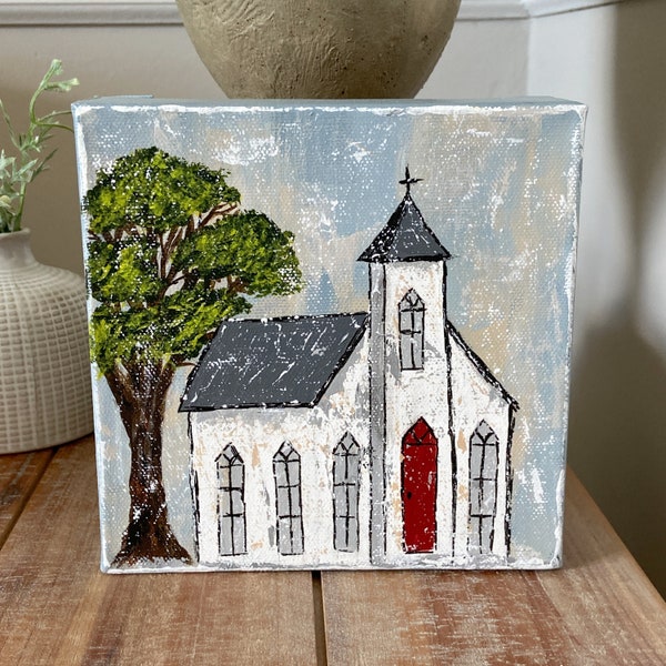 Church Painting - Etsy