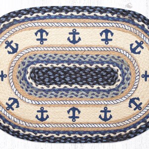 Anchor Braided Rug Nautical Entryway Rug Doormat Beach - Etsy