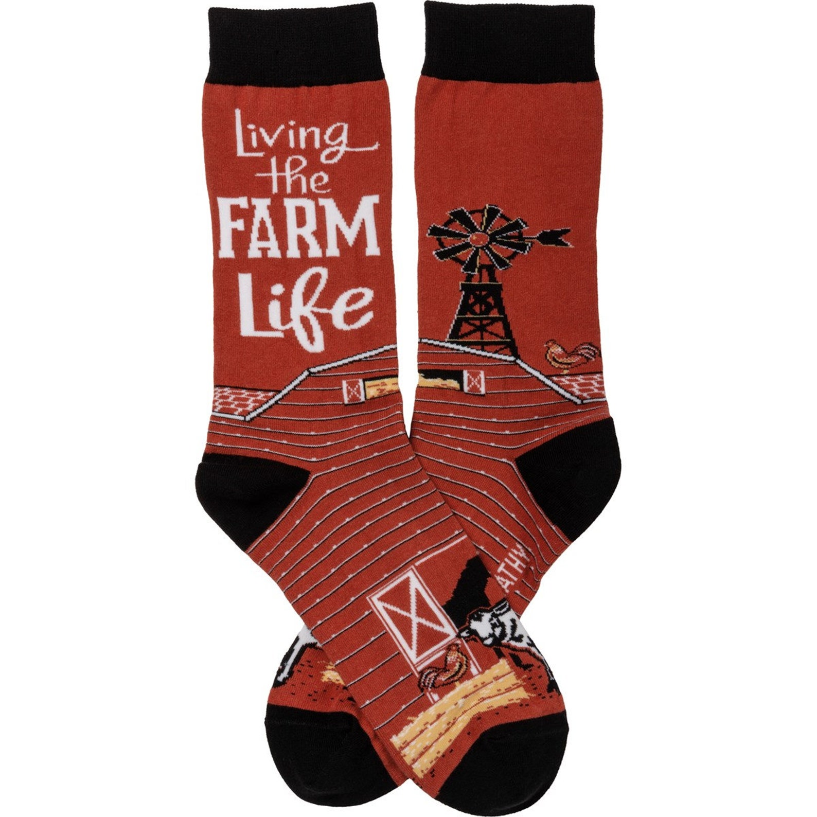 Living the Farm Life Socks Soft Comfortable Socks Fun - Etsy