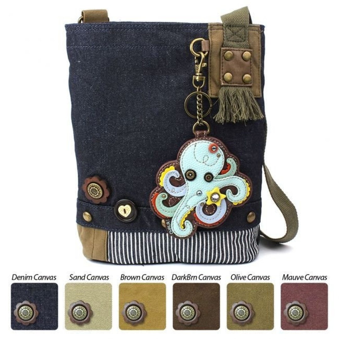 Octopus Crossbody Compact Canvas Crossbody Vegan Handbag - Etsy