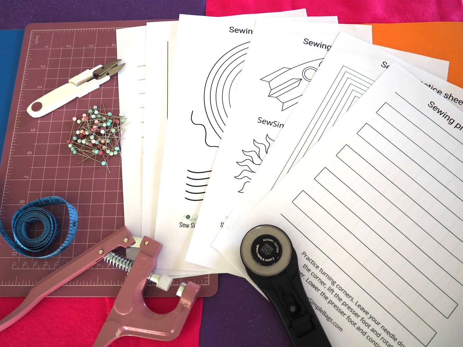 Sewing Practice Sheets Printable Sewing Sheets for Beginners | Etsy