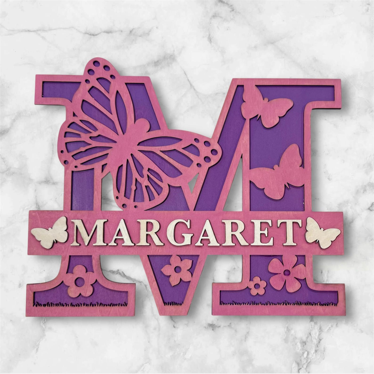Custom 3D Wood Butterfly Name Sign - Etsy