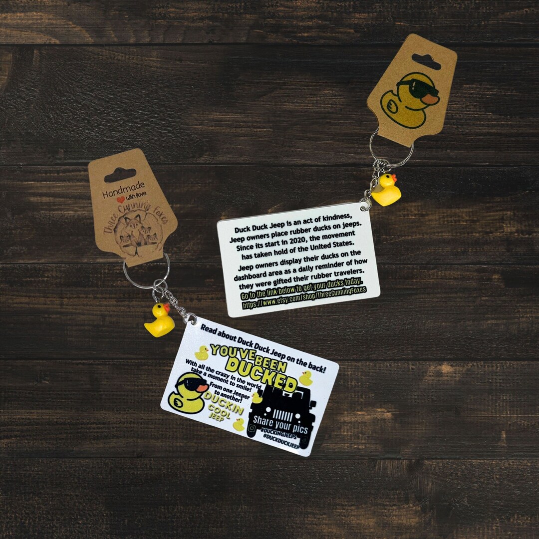 Duck Duck Tags Aluminum Cards You've Been Ducked - Etsy