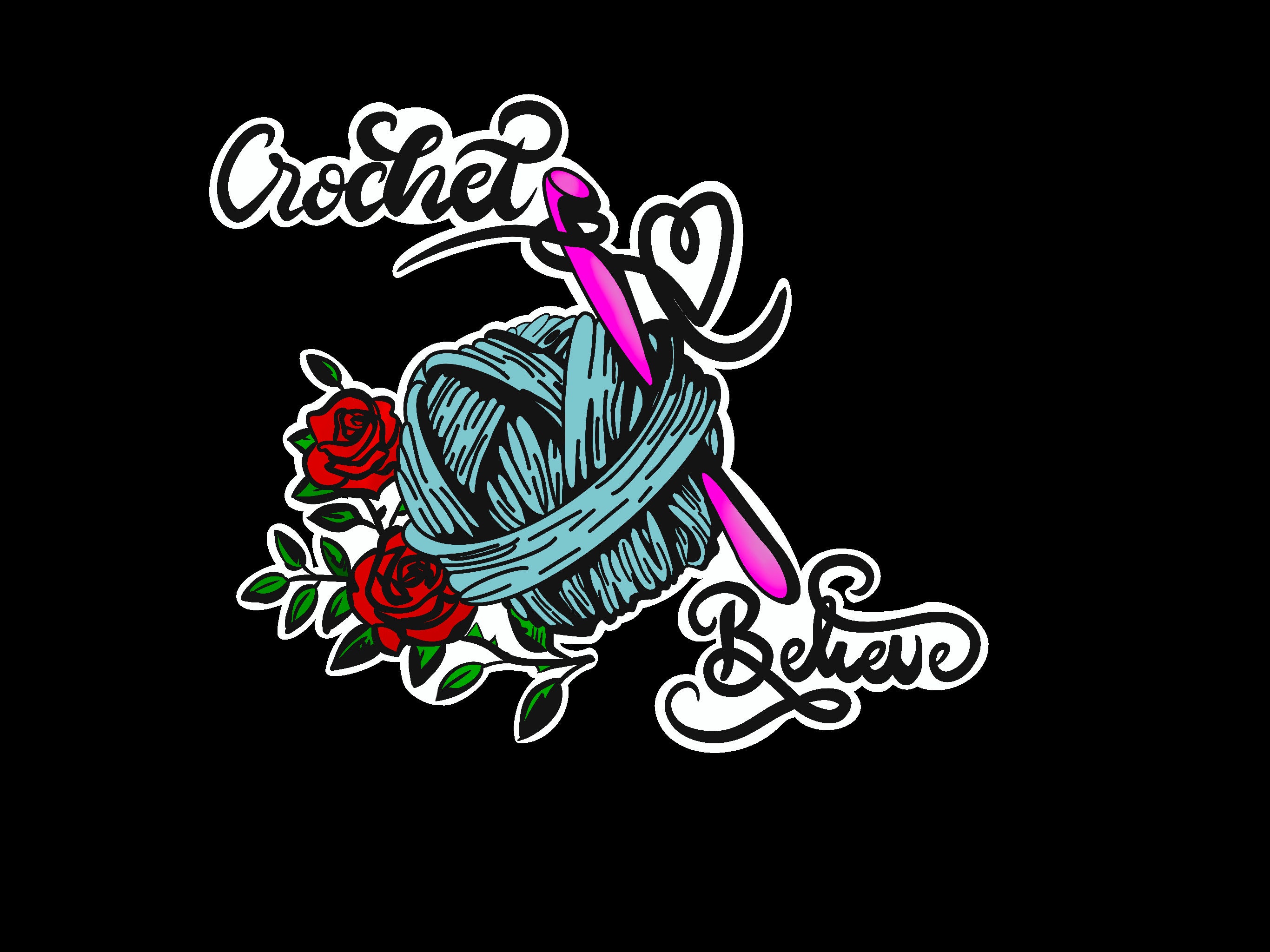 Crochet Sticker Digital Print, SVG, Sublimation - Etsy