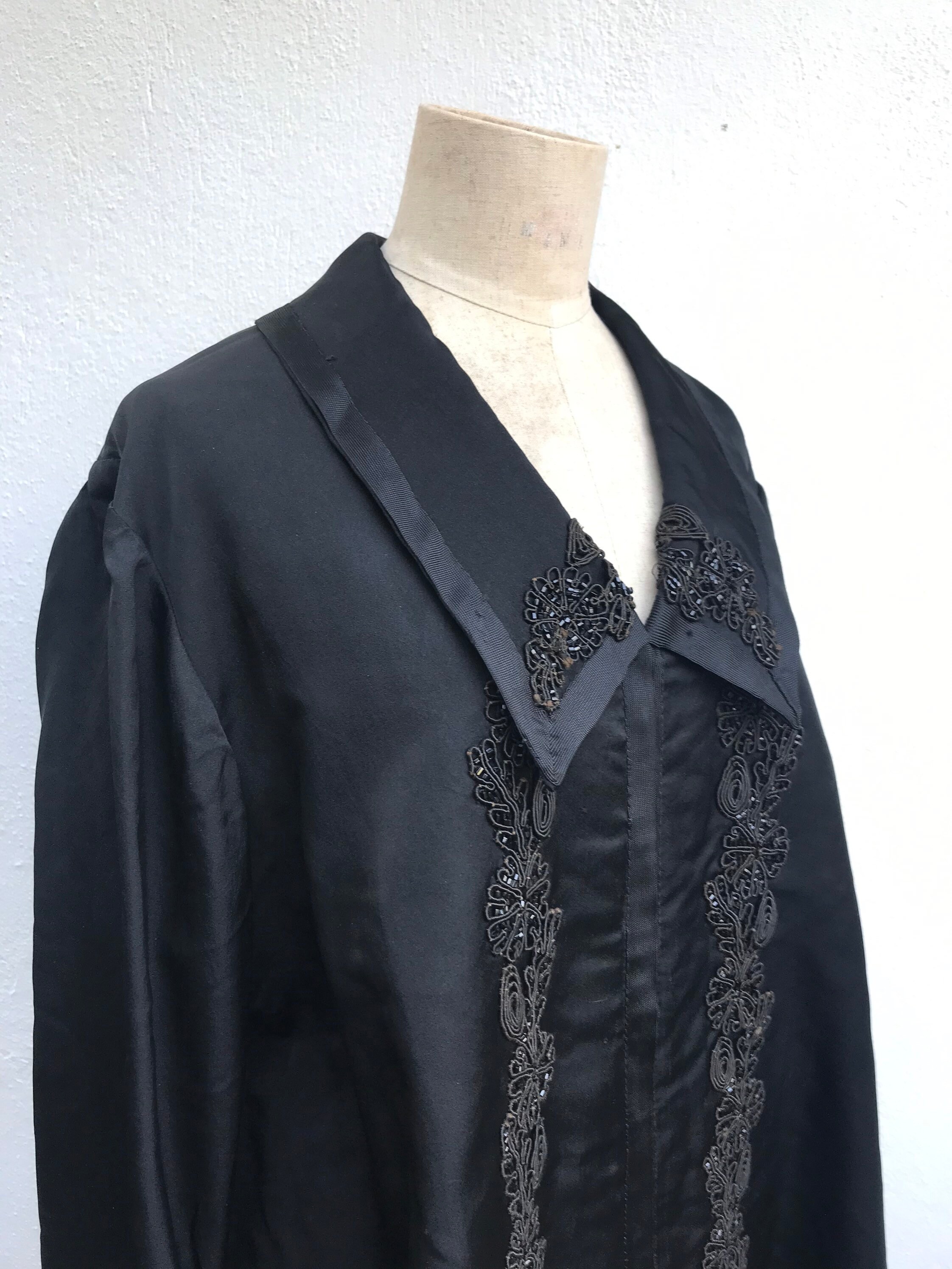 Edwardian Jacket Vintage Black Mourning Coat Edwardian Mourning Coat - Etsy