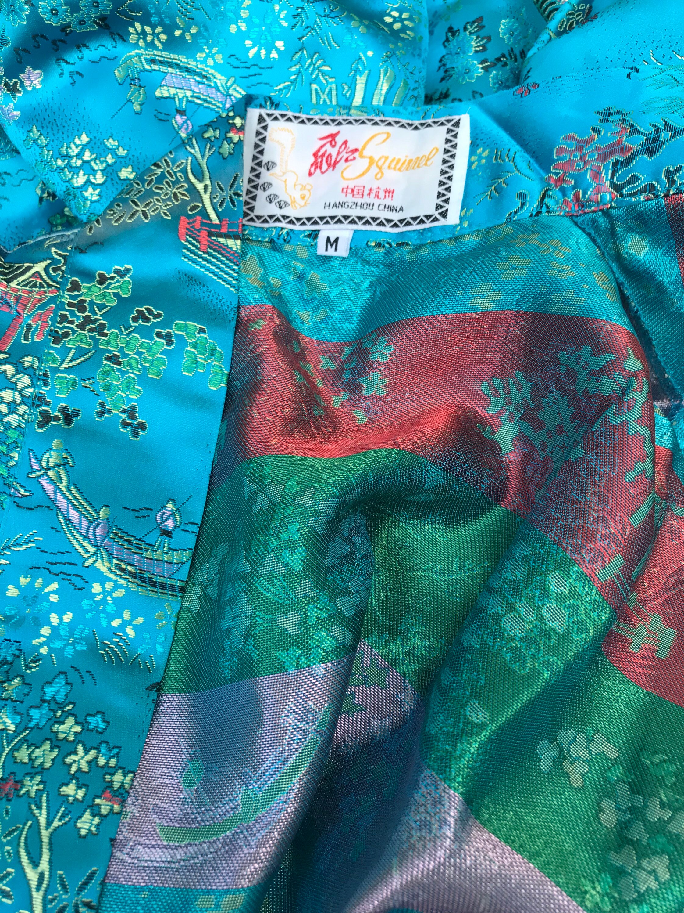 Dead Stock Solz Squirrel Vintage Chinese Dressing Gown Kimono | Etsy ...